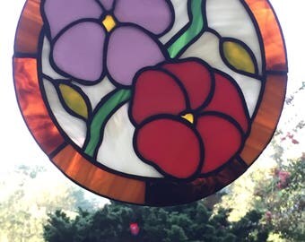 Round stained glass | Etsy