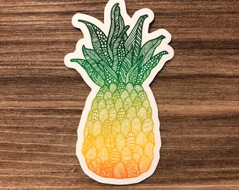Pineapple sticker | Etsy