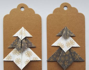 PAPYRUS Origami Christmas Tree Topper Gold Star Classic