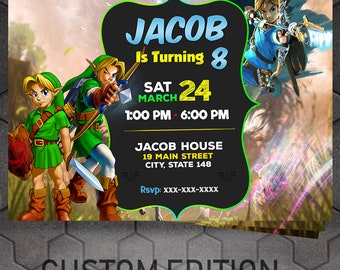 Zelda invitation | Etsy