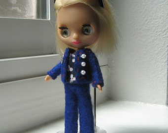 Petite Blythe Mini Pullip Dal Doll Cute Bear One Piece Dress