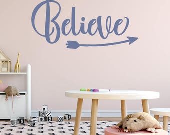 Believe wall decal | Etsy