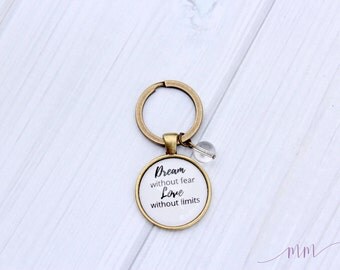 Quote keychain | Etsy