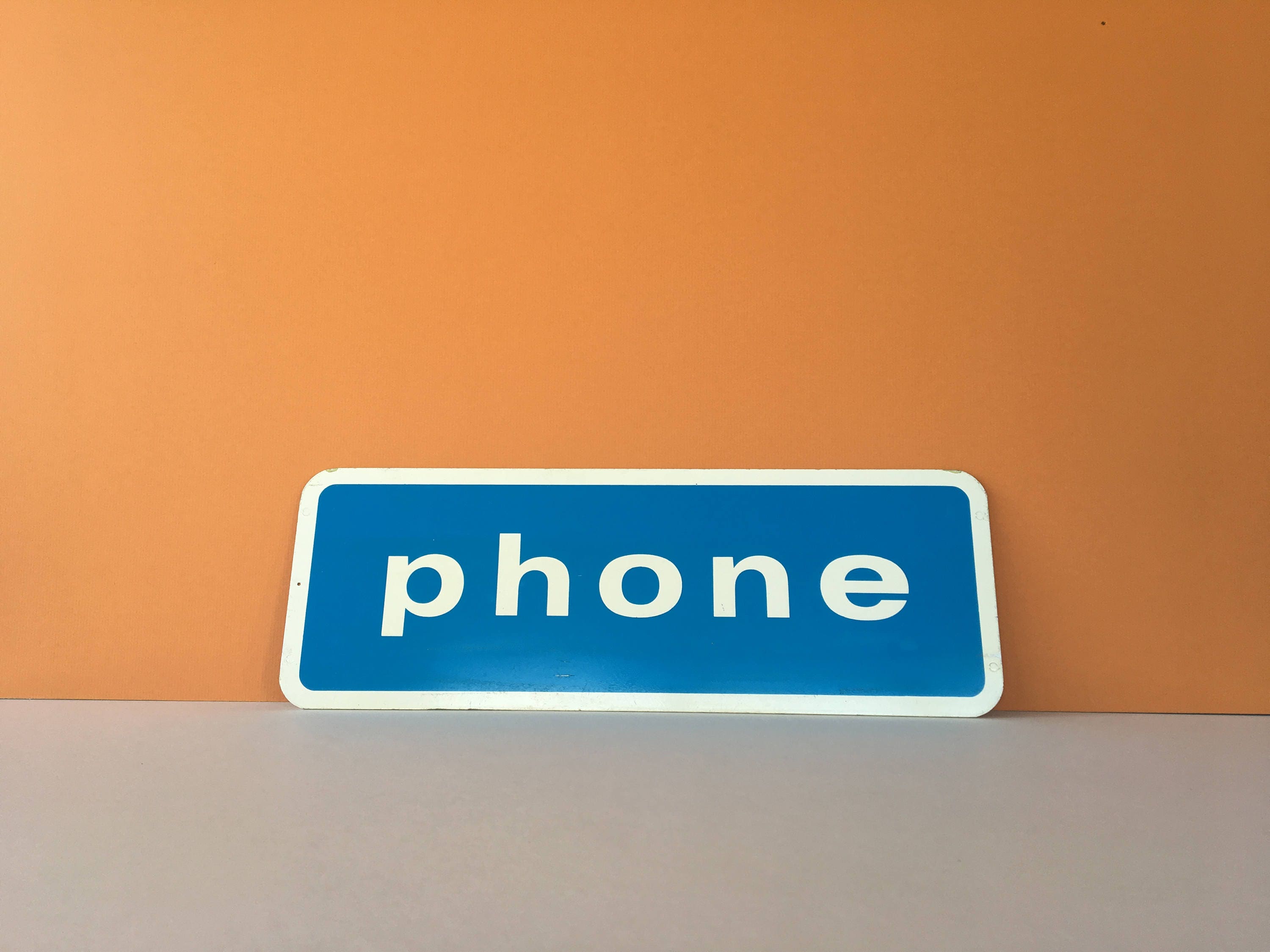 Vintage Pay Phone Sign Phone Booth Sign Aluminum Phone Sign