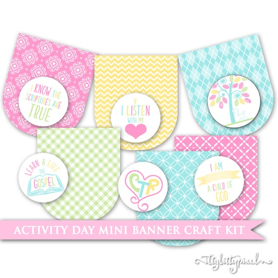 Activity Days Mini Banner Kit LDS DIY Craft Pdf PRINTABLE
