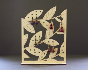 Wood earring stand | Etsy