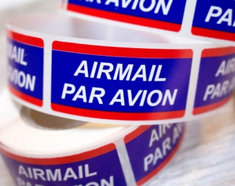 Air mail stickers | Etsy