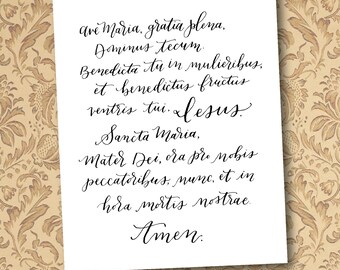 Catholic calligraphy | Etsy