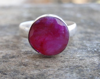 Natural ruby ring | Etsy