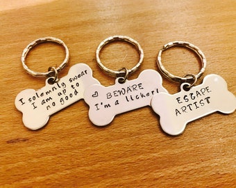 Funny dog tag | Etsy