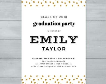 Mini Grad Party Invitation Grad Group Party Invites Trading