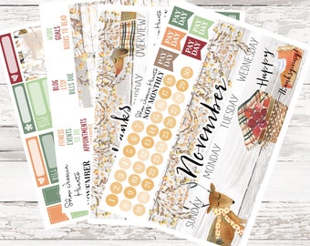 November Monthly Planner Sticker Printable Download Journal