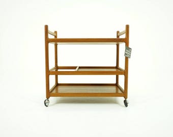 Teak bar cart | Etsy