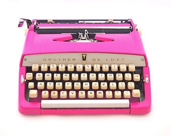 Pink typewriter | Etsy