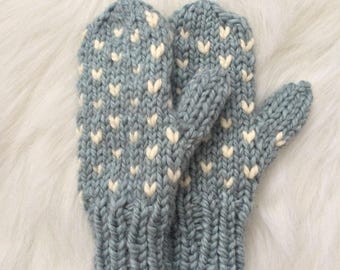 Knitted mittens | Etsy