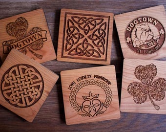 Celtic knot coasters | Etsy