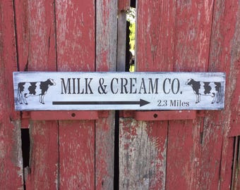 Vintage dairy sign | Etsy