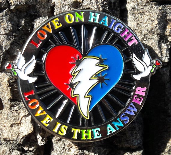 Love On Haight Pin Haight Street Pin Love Pin Grateful Dead