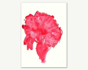 Red abstract art | Etsy