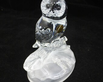 Glass owl figurine | Etsy