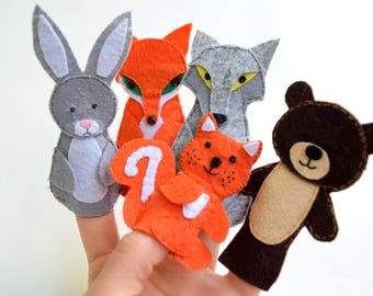 Fox finger puppet | Etsy