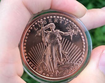 Copper medallions | Etsy