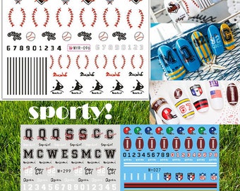 Baseball nail decals | Etsy