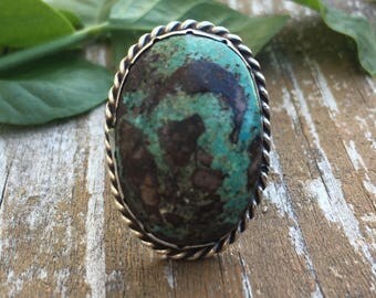 Large turquoise ring | Etsy