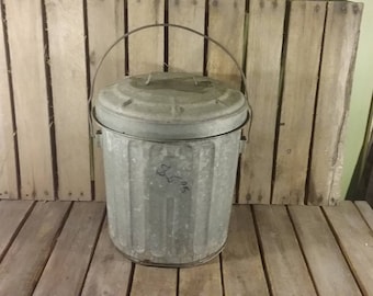 Vintage trash can | Etsy