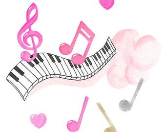 Piano clip art | Etsy