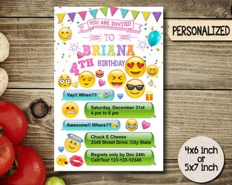 Emoji invites | Etsy