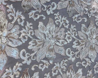 Floral mesh fabric | Etsy