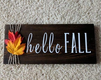 Fall wood sign | Etsy
