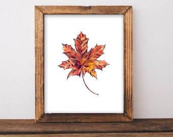 Maple leaf art | Etsy
