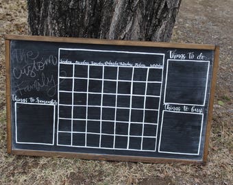 Chalkboard calendar | Etsy