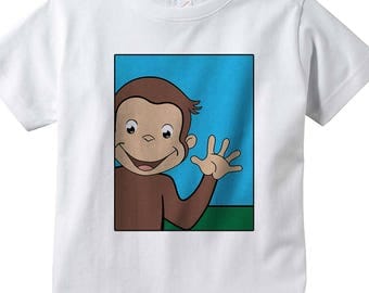 Curious george shirt | Etsy