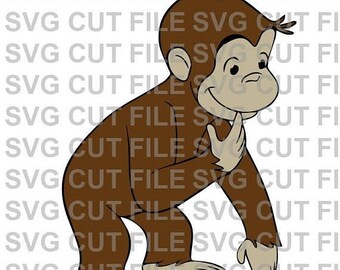 Curious george svg | Etsy