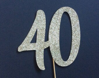 40th cake topper | Etsy
