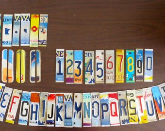 License plate letters | Etsy