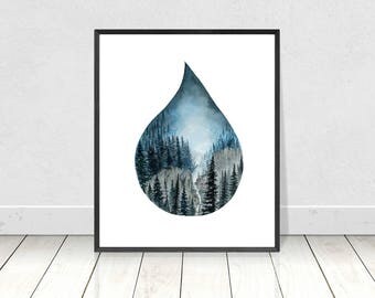 Raindrop art | Etsy