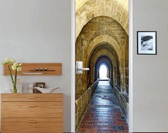 Tunnel wall mural | Etsy