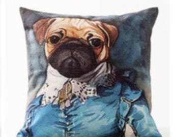 Pug pillow | Etsy