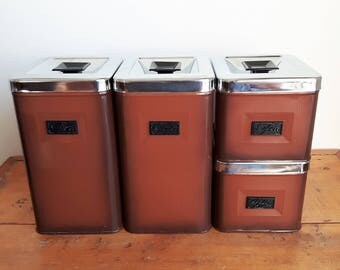 Vintage canister set | Etsy