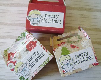 Digital Printable Christmas Matchbox Treat Box Home for the