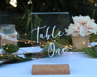 Acrylic table number | Etsy