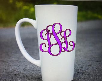 Monogram coffee mug | Etsy