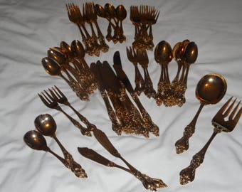 Gold plated flatware | Etsy