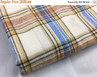 Plaid wool fabric | Etsy