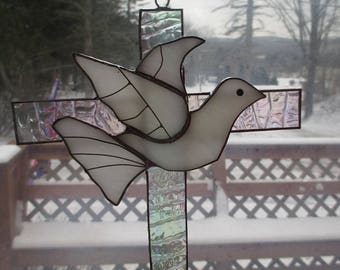 Stained glass dove | Etsy