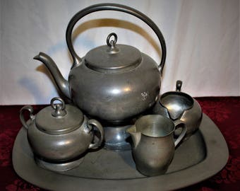 Pewter tea set | Etsy